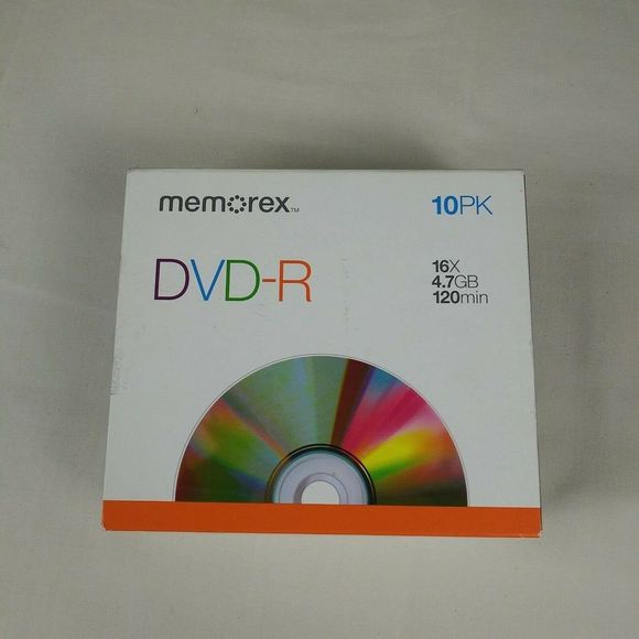 Memorex | Media | Memorex Dvdr 6x 47gb 12min 10 Pack In Slim Case Blank ...